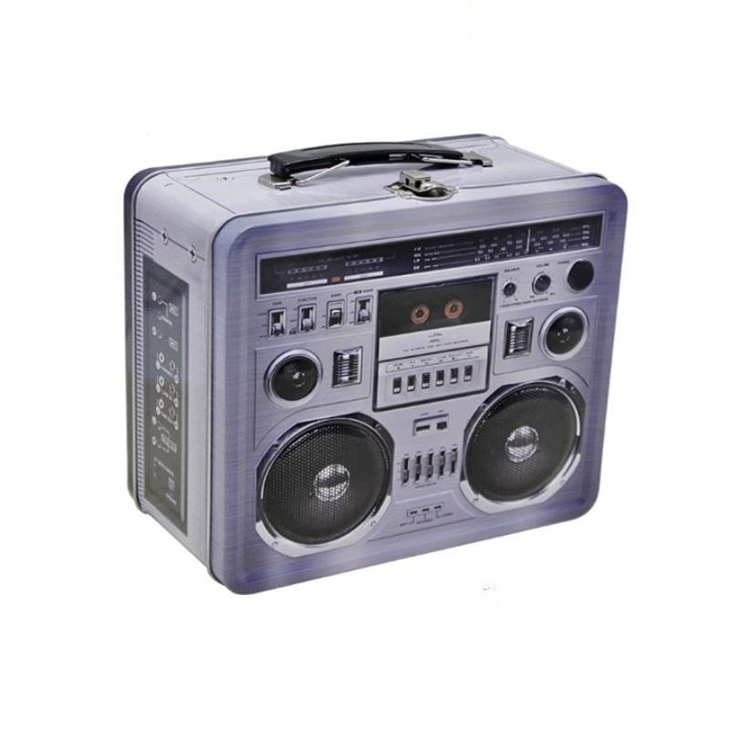 Custom Irregular Fancy Radio Shape Gift Candy Toy Package Tin Box Cookies Tinplate Packaging