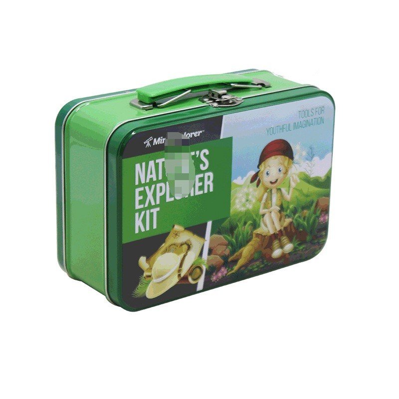 China Factory Custom Tinplate Container Rectangular Gift Metal Packaging Candy Chocolate Cookie Cartoon Lunch Tin Box