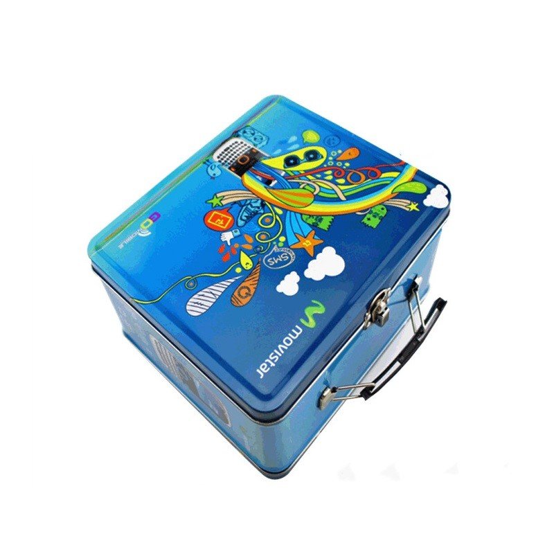Wholesale Custom Best Price Candy Cookie Chocolate Metal Gift Packaging Gift Box with Handle