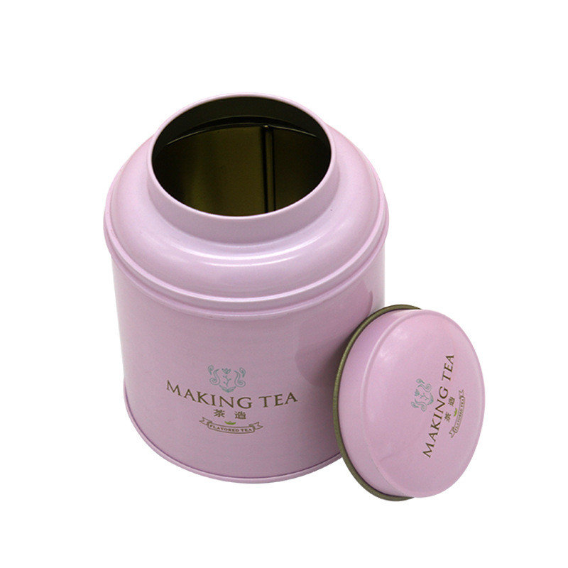 Wholesale Custom Metal Tea Canister Food Packaging Box Round Can Tea Coffee Tin Packaging Box