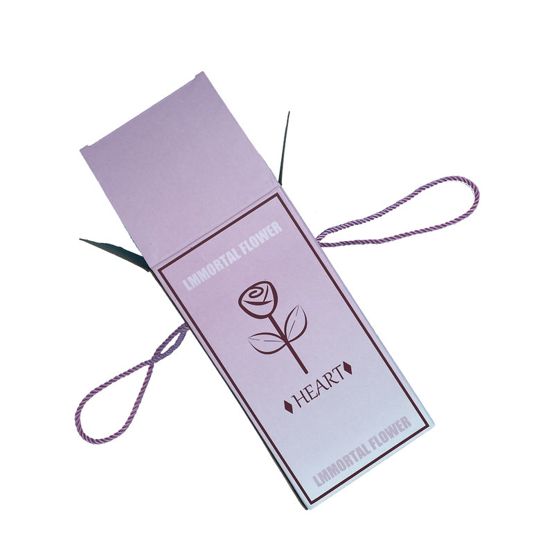 Wholesale Customized Gift Kraft/Paper/Cardboard Packaging Box Flower Packing Box With Handle