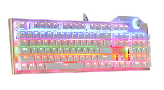 104 Keys LED Backlit  Keyboard Ergonomic Stepwise USB Backlit Gaming Keyboard
