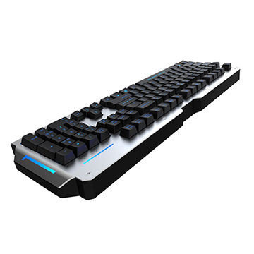RGB Metal Mechanical Keyboard 104 Keys Waterproof Blue Switch Anti Ghosting