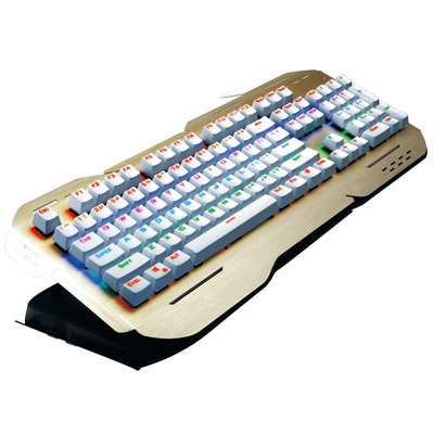 Rainbow Colorful Ergonomic Gaming Keyboard Multimedia Keys Alumium Alloy Cover