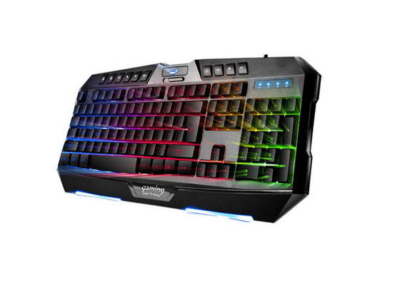 3 Multi Color Illuminated LED PC Gaming Keyboard Backlit USB Wired