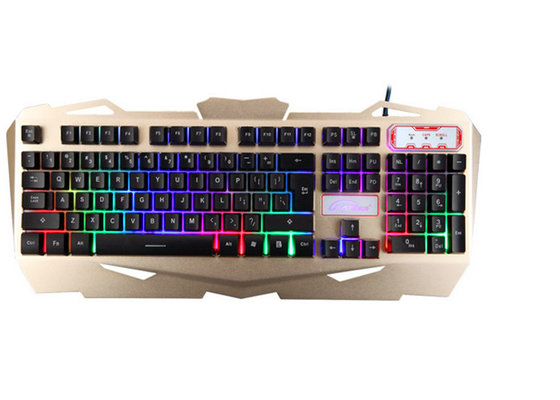 Korea Layout USB Gaming Keyboard Multimedia With Suspension Keycaps Aluminum Cover