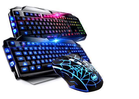 Korea Layout USB Gaming Keyboard Multimedia With Suspension Keycaps Aluminum Cover
