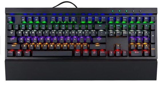 LED Glowing Wired PC Gaming Keyboards Aluminum Mechanical Keyboard