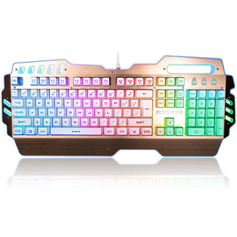 Custom LED PC Gaming Keyboard Alumium Alloy Plate With ABS Plastic Base