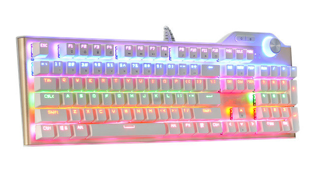 104 Keys LED Backlit  Keyboard Ergonomic Stepwise USB Backlit Gaming Keyboard