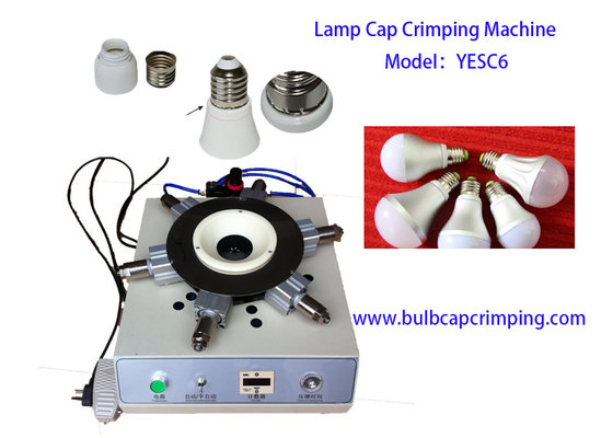 China E40 E14 Bulb Cap Crimping Punching Machine With 4 6 8 10PIN Needle supplier