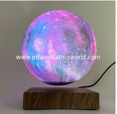hot sale magnetic levitation 6inch colorful light starry moon lamp 3D printing