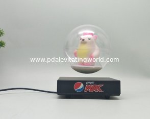 360 rotating square base magnetic levitation floating gift toys  ornament bear  transparent ball display stands
