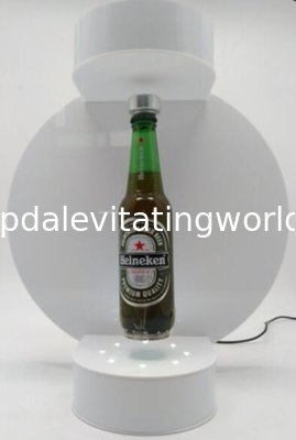 CUSTOMIZE rotating led light magnetic floating levitate pop wine beer bottle adveritising racks