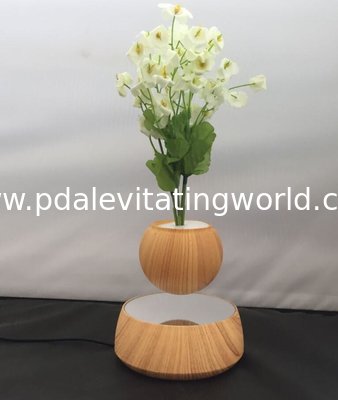 360 rotating wooden  magnetic floating levitatING air bonsai tree plant for decor gift