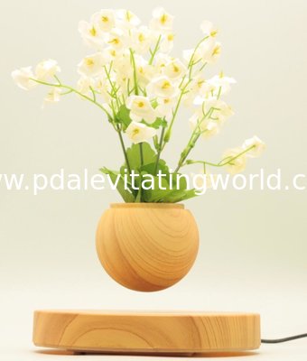 new round base magnetic floating levitate planter tree air bonsai pot flower