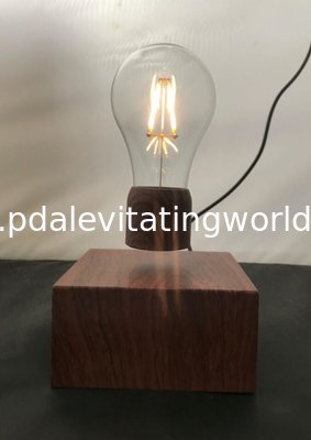new wooden base wireless rechargable charger magnetic floating levitate flying led bulb lamp