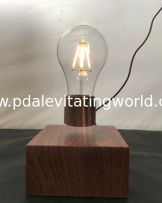 new wooden base wireless rechargable charger magnetic floating levitate flying led bulb lamp