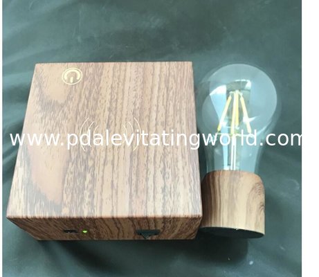 new wooden base wireless rechargable charger magnetic floating levitate flying led bulb lamp