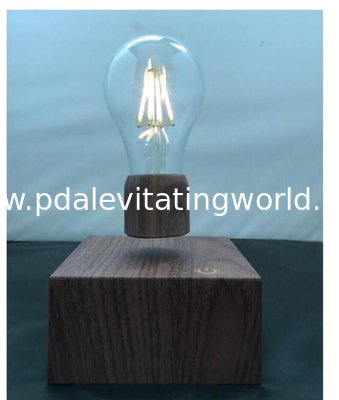 new wooden base wireless rechargable charger magnetic floating levitate flying led bulb lamp