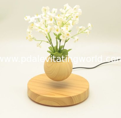 new round base magnetic floating levitate planter tree air bonsai pot flower
