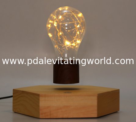 wooden base magnetic levitation lamp light led bulb for gift toys decoration
