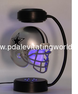 360 rotating magnetic levitation floating football helmet display ,hover helmet display stands