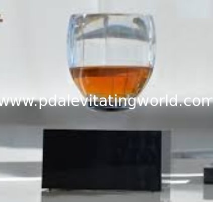 wireelss rechargeable levitation cup, wireless charging magnetic floating glassware cup display racks