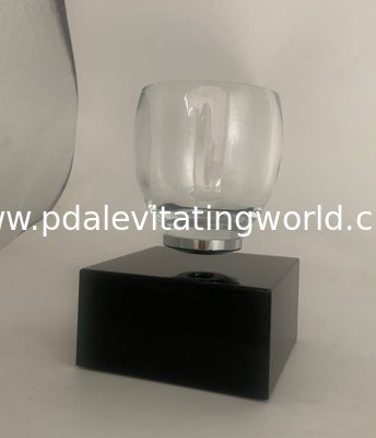 wireelss rechargeable levitation cup, wireless charging magnetic floating glassware cup display racks