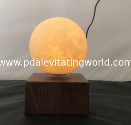 new 360 rotating colorful change wireless charging levitation moon lamp light 6inch