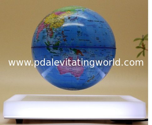led light square magnetic levitation floating bottom 6inch 7inch 8inch globe lamp for decor gift