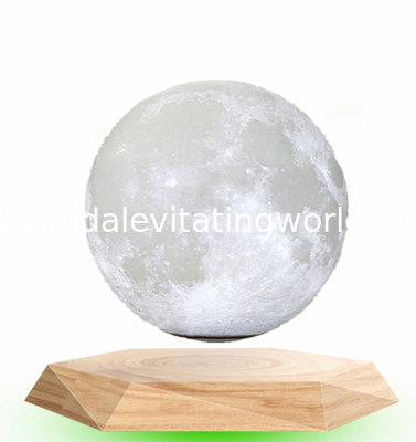 factory sale magnetic levitation floating bottom 3d moon lamp with light change 6inch