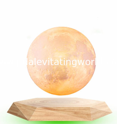 factory sale magnetic levitation floating bottom 3d moon lamp with light change 6inch