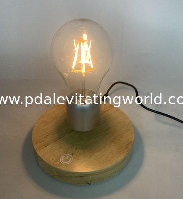 round base wireless magnetic levitation desk lamp light night bulb