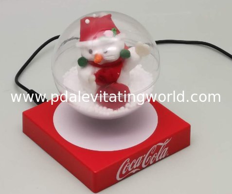 360 rotating square base magnetic levitation floating gift toys  ornament bear  transparent ball display stands