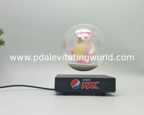 360 rotating square base magnetic levitation floating gift toys  ornament bear  transparent ball display stands