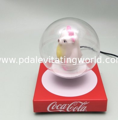 360 rotating square base magnetic levitation floating gift toys  ornament bear  transparent ball display stands