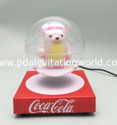 hotsale magnetic levitation bottom ornament toys bear display ,levitating transparent ball stand