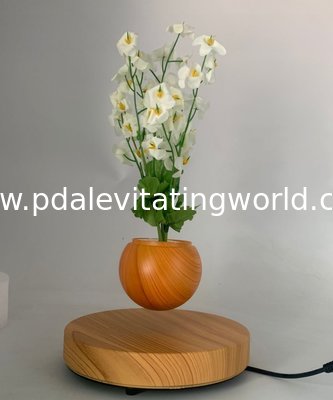 round wonden base magnetic levitation floating bottom air bonsai plant tree pot flowerpot