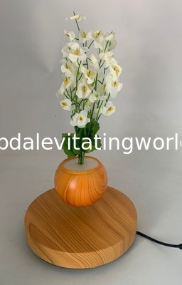 round wonden base magnetic levitation floating bottom air bonsai plant tree pot flowerpot