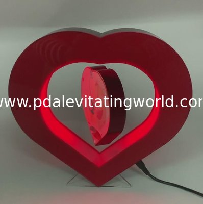 led light red magnetic levitation photo frame display stand ,floating picture frame display racks