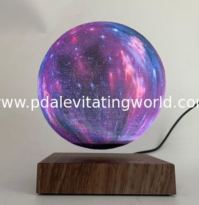 christmas gift promotion magnetic levitation platform starry moon lamp , floating colorful moon light 6inch
