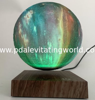 christmas gift promotion magnetic levitation platform starry moon lamp , floating colorful moon light 6inch