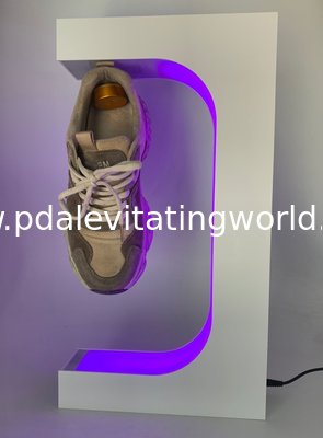 new customize magnetic levitation floating sport shoes display stand with remote controller
