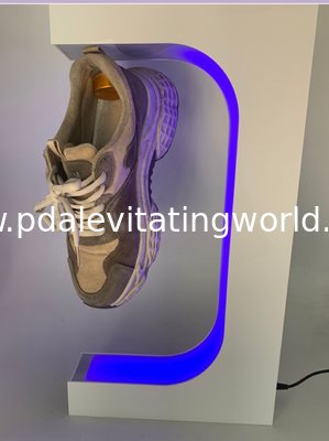 new customize magnetic levitation floating sport shoes display stand with remote controller