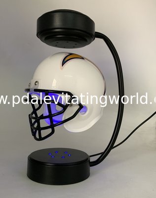 factory wholesale magnetic levitation floating hover helmet display racks with led light