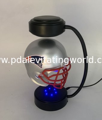 factory wholesale magnetic levitation floating hover helmet display racks with led light