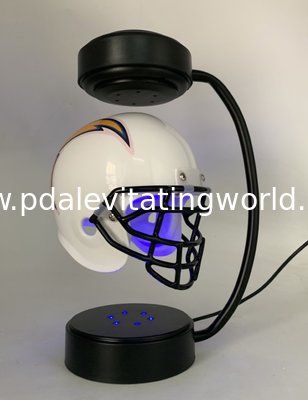factory wholesale magnetic levitation floating hover helmet display racks with led light