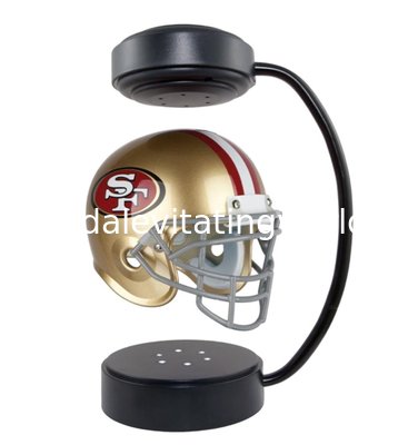 factory wholesale magnetic levitation floating hover helmet display racks with led light