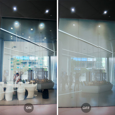 portable corner tinted smart pdlc film tint glass shower room bathing